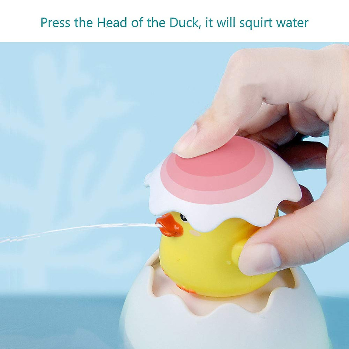 Baby Bath Toy, Dinosaur Hatching Egg Squirting Rain Cloud Bathtub Water Toy with Hidden Dinosaur, Surprise Toy for Filling Easter Eggs, Pool Floating Toy for Toddlers Boy Girl Birthday Christmas