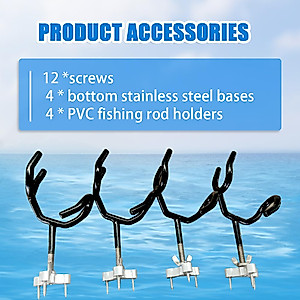 Sure Grip Steel Boat Rod Holder 20 Degree PVC Coated Steel Wire Fishing Pole Holder (4)