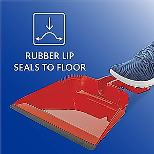 O-Cedar One Sweep Broom with Step-On Dustpan | Remove 99% with One Sweep | Lightweight Quiet Cleaning Tool | Ideal for Pet Owners