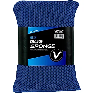VIKING Mesh Bug Cleaning Car Wash Sponge, Colors Vary - 4 in. x 6 in.