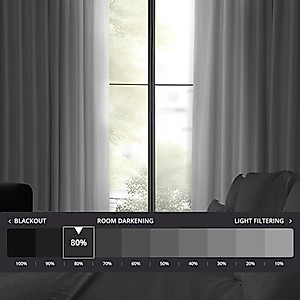 HPD Half Price Drapes Extra Wide Faux Silk Blackout Curtains 108 Inches Long for Bedroom & Living Room Vintage Textured Blackout Curtain (1 Panel), 100W x 108L, Ice