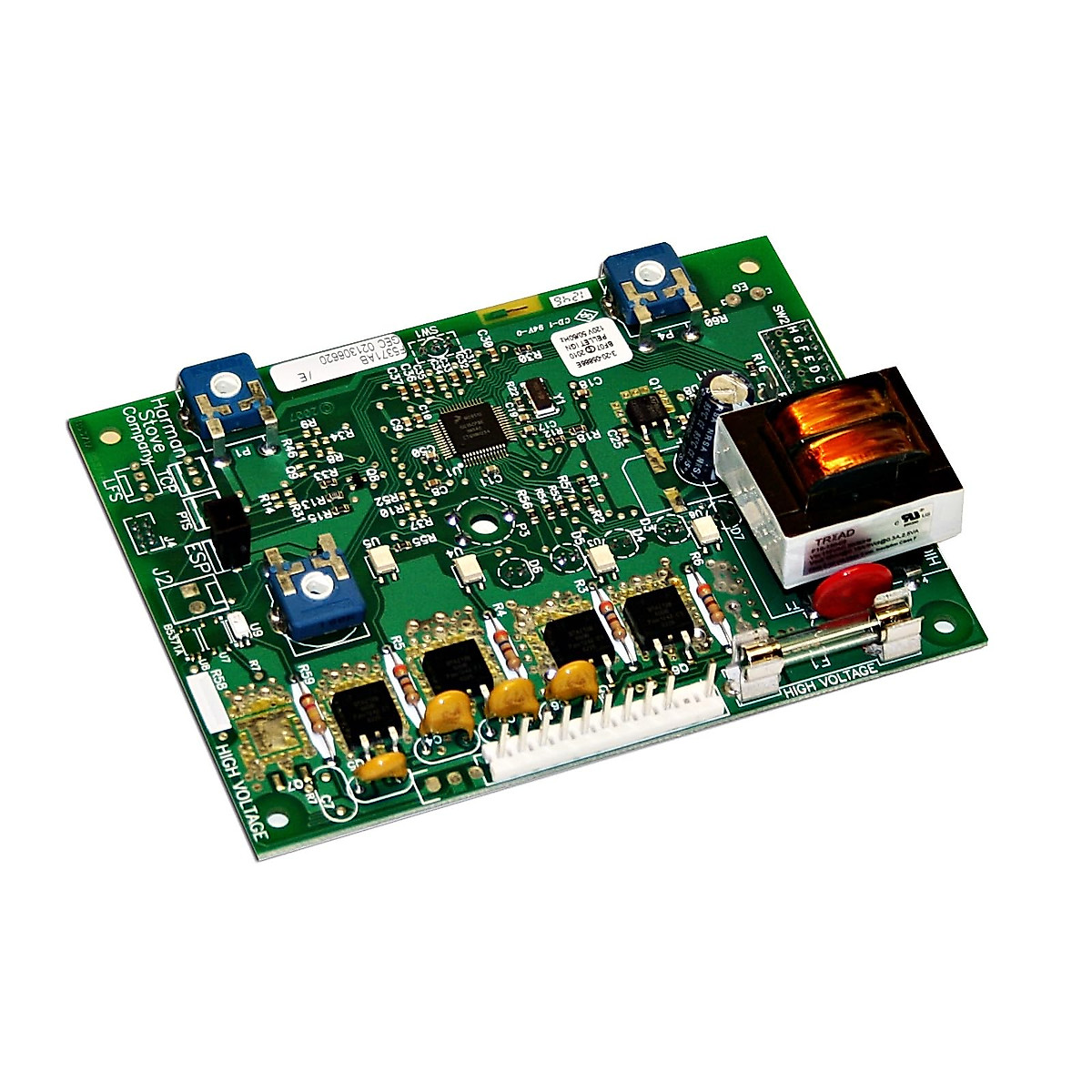 Authentic Harman 1-00-05886 OEM Control Circuit Board for Pellet Stoves Accentra, 52I, Advance, P35I, P43, P61A, P68, XXV Mark I 3-20-05374