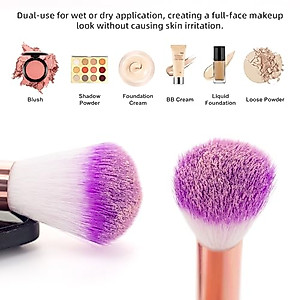 Makeup Brush Set 11pcs, Premium Synthetic Mermaid Make Up Brushes for Blush Highlight Concealer Fan Cute Cosmetic Brushes Collection