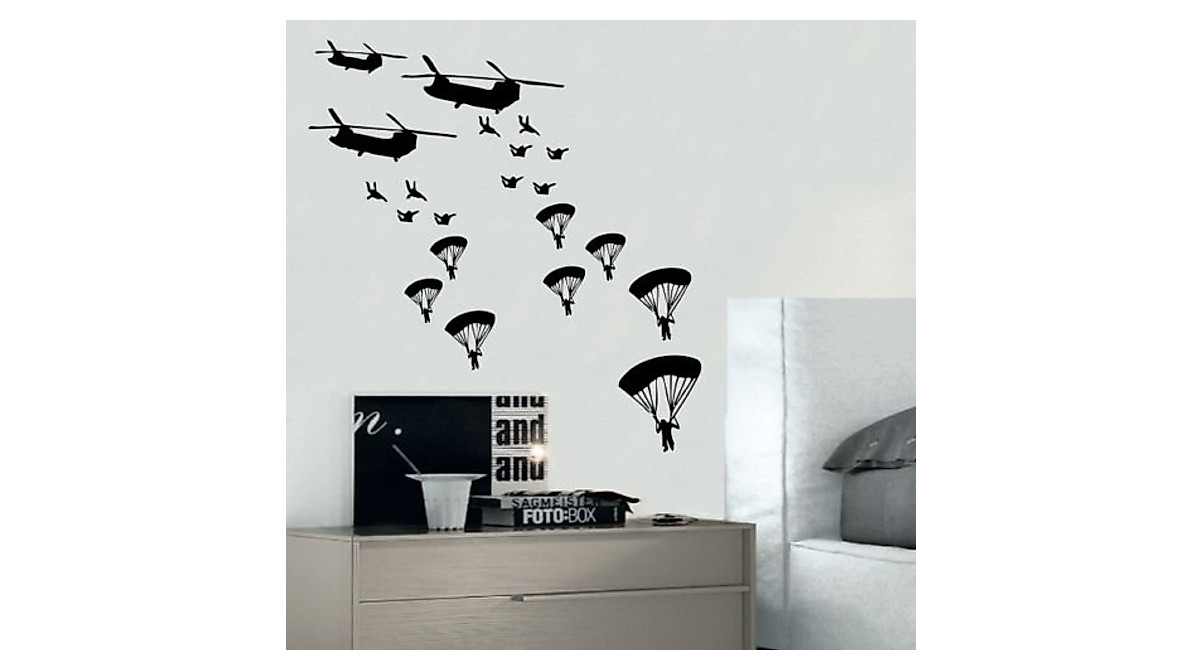 Cool Army Troops Wall Sticker for Kids & Living Room Decor