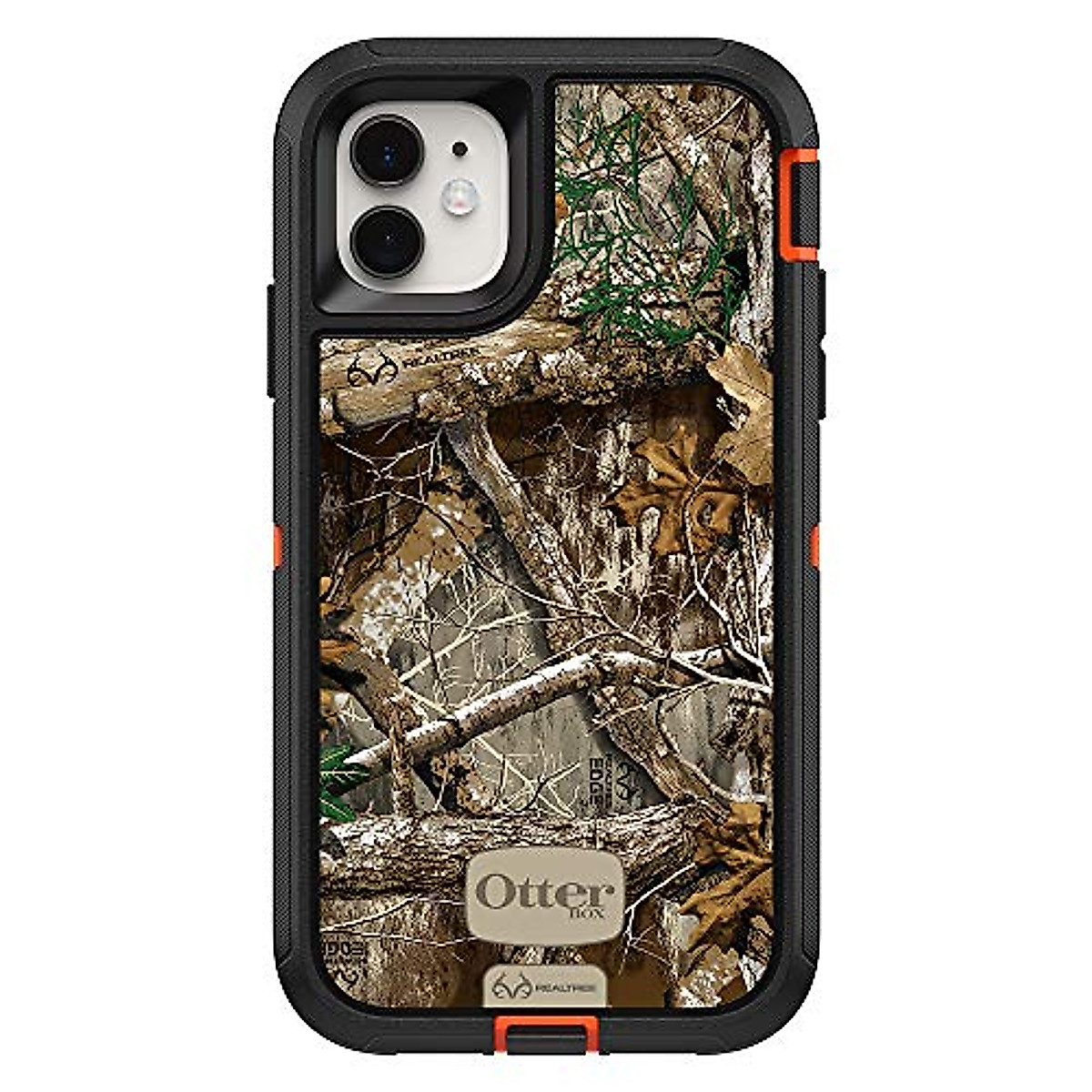 OtterBox iPhone 11 Defender Series Case - RT BLAZE EDGE (BLAZE ORANGE/BLACK/RT EDGE GRAPHIC), rugged & durable, with port protection, includes holster clip kickstand, Camo