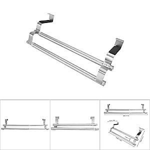 Stainless Steel Retractable Over Towel Rack Bath Towel Rack Bedroom Towel Shelf (40cm Retractable Double Pole)