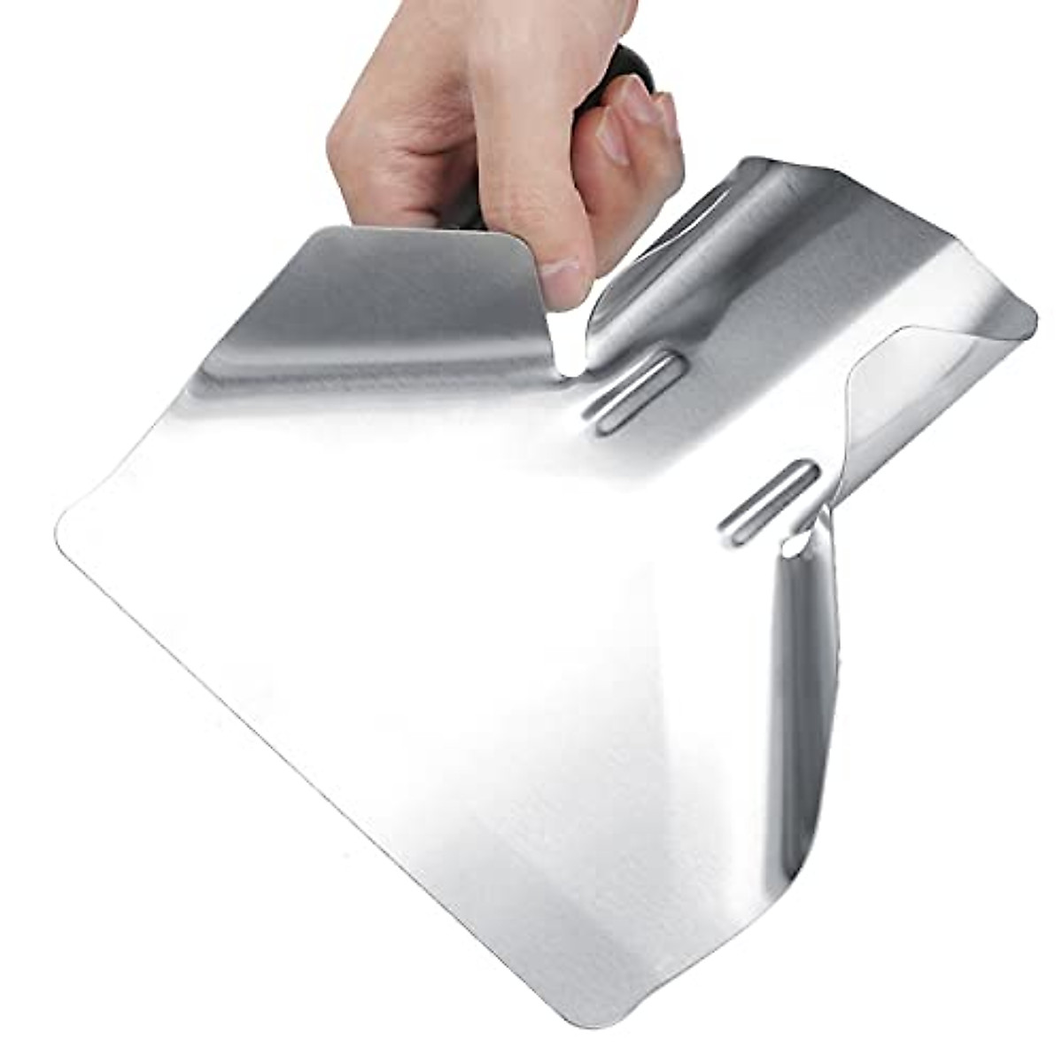 Multifunctional Kitchen Thickened Stainless Steel French Fries Shovel French Fries Bagging Spoon, Open Design For Easy Access Surface Non Slip Detachable Seamless One Piece Durable