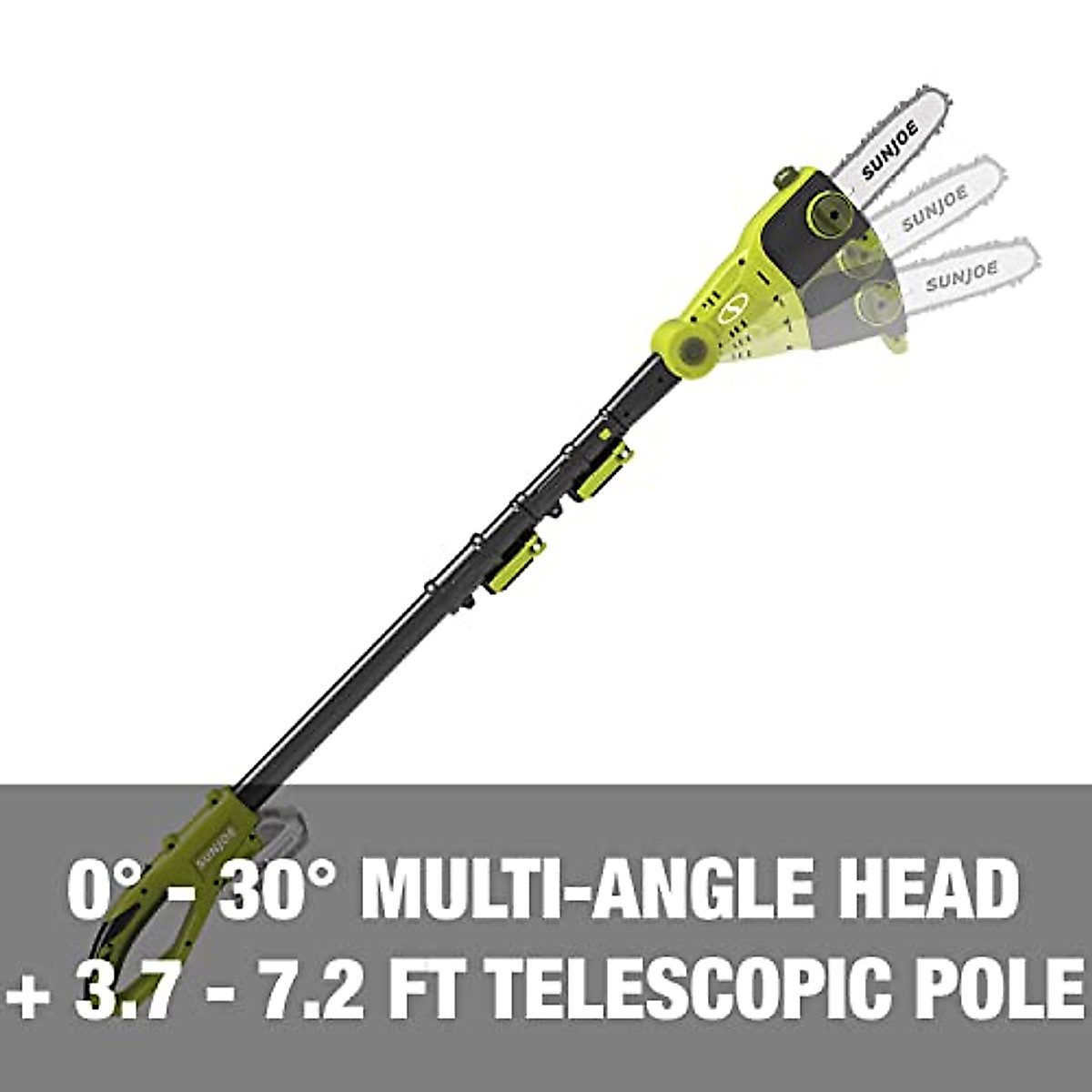 Sun Joe 24V-PS8CMAX-LTE 24-Volt IONMAX Cordless Telescoping Pole Chain Saw Kit, 8-inch, W/ Bonus Spare Chain, 2.0-Ah Battery + Charger