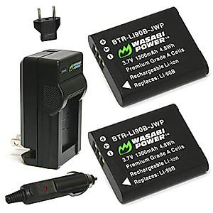 Wasabi Power DB-110 Battery (2-Pack) and Charger for Ricoh GR III, GR IIIx, WG-6, G900