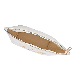 ELEGANTPARK Maid of Honor Bridesmaid Cosmetic Bag Travel Makeup Bag for Women Bridal Shower Gifts Wedding Party Pouch Zipper Canvas