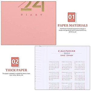 Cabilock 2024 Agenda Book Weekly Schedule Planner Daily to Do List Notepad 365 Journal Planner Monthly Schedule Planner 2024 Planner Book 2024 Daily Planner A5 Write a Book Paper Portable