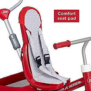 Radio Flyer 4-in-1 Stroll 'N Trike, Toddler Trike, Red Tricycle for Ages 1-5, Toddler Bike