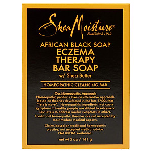 SheaMoisture Bar Soap for Eczema African Soap with Shea Butter, Black, Aloe Vera, 5 Ounce