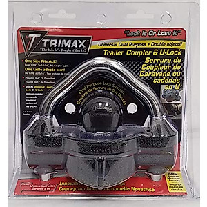 Trimax UMAX50D Universal Dual Purpose Trailer Coupler and U-Lock