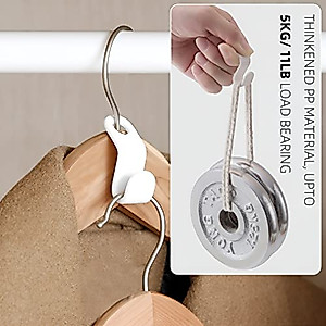 200PCS Clothes Hanger Connector Hooks, 4-Colors Hanger Extender Clips, Plastic Magic Hanger Hooks for Hangers Space Saving and Clothes Closet Organizer