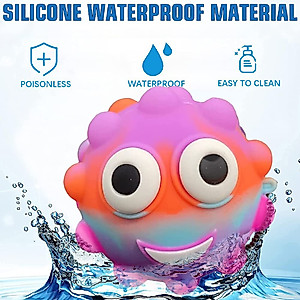 Pop Ball Glow Balls Stress Ball Bouncing Ball ,Fidget Toy Push Bubble Toys, 3D Silicone Squeeze Finger Press Ball Stress Relief Hand Toys (D)