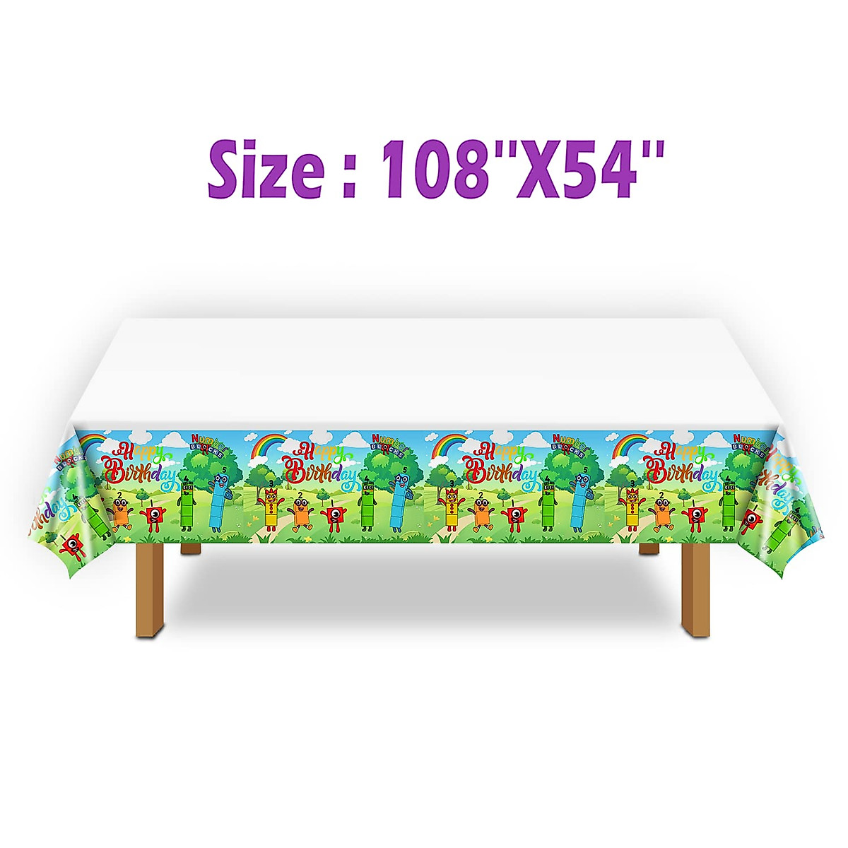 Win3terz Birthday Party Supplies ,Including Number Theme Including Spoons, Fork, Knife,napkins，Hanging Swirls Decorations，Plates, Cake Toppers, Cupcake Topper,Happy Birthday Banners Balloons and Tablecloths for Girls Boys Party Favors For Birthday Party