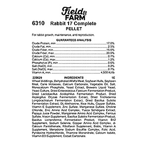 Blue Seal Field & Farm Rabbit Feed 17 Complete | Pellets | 50 Pound Bag