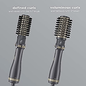 INFINITIPRO BY CONAIR Hot Air Spin Brush Set with 2-Inch AND 1.5-Inch Brushes, Hot Air Spin Dryer Brush