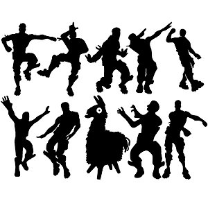 Video Game Wall Decal Wall Sticker Poster Floss Dancing Decal Game Room Decor Peel & Stick Game Decal Baby Bedroom Home Decor Gaming Stickers (34.6" x 23.6") (Black)