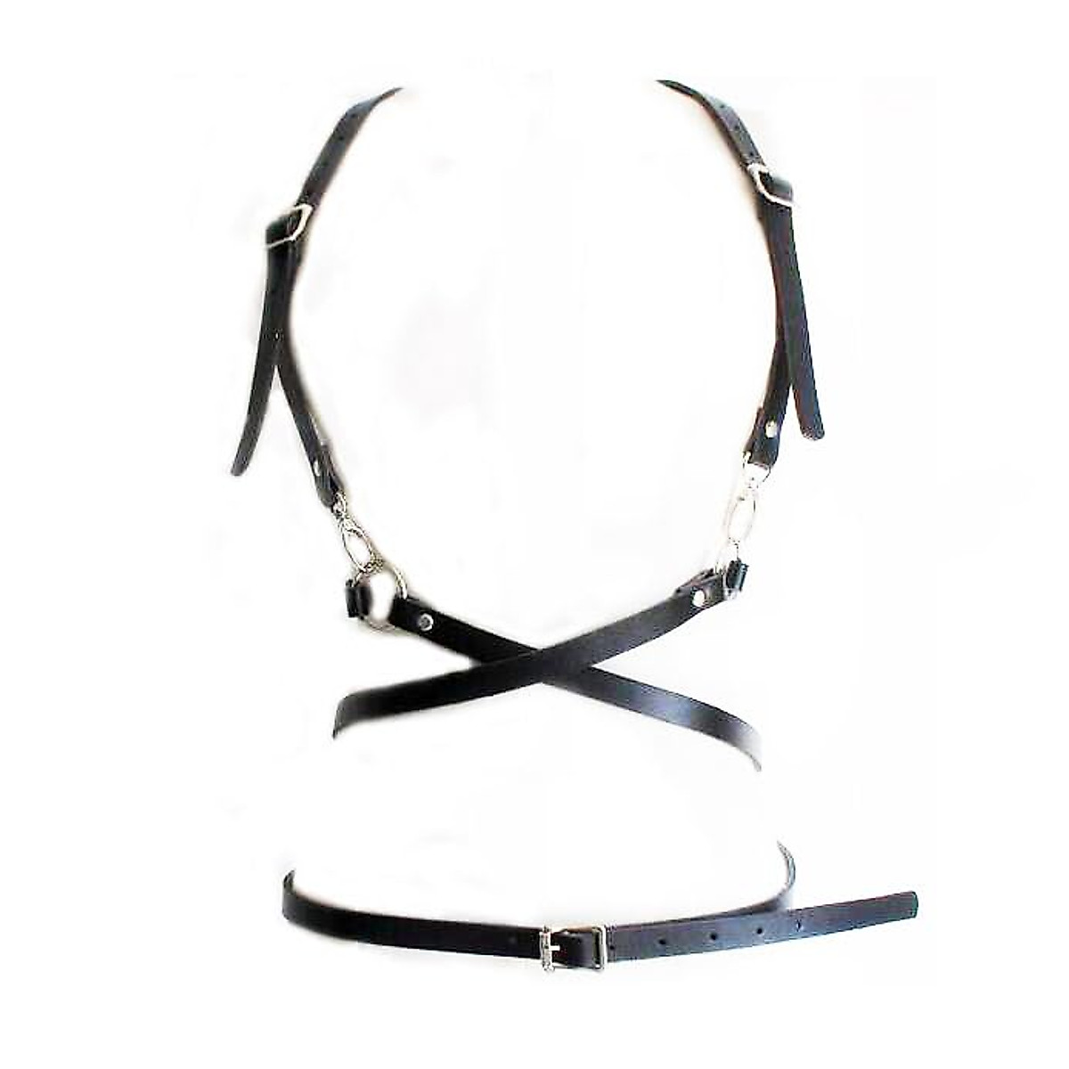 Yovic Punk Leather Body Chain Sexy Waist Chain Belt Harness Belly Chains Rave Nightclub Party Body Accessories for Women and Girls(Black-8)