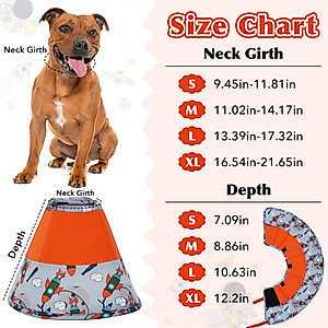 LeLePet Dog Cone Collar, Soft Dog Cone, Dog Cones for Meidum Dogs, Soft Cone for Dogs After Surgery, Dog Cone Alternative, Adjustable Dog Recovery Cone to Prevent Licking, Elizabethan Collar for Dogs