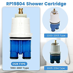 RP19804 Shower Cartridge Compatible with Delta Faucet 1300/1400 Series Tub and Shower Valves, RP19804 Cartridge Replacement Fits Select Monitor Valves 1993-2007 (1 PCS)