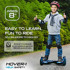 Hover-1 Helix Electric Self Balancing Hoverboard with 7 mph Max Speed, Dual 200W Motors, 3 Mile Range, and 6.5” Wheels Self Balancing Scooter