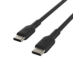 Belkin Boost Charge USB-C to USB-C Cable (USB Type-C Fast Charge Cable for Samsung, Pixel, iPad Pro and More) 2 m, Black