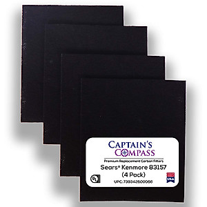 Captain's Compass - Premium Carbon Pre-Filters for Sears Kenmore 83157 Pre-Filter Replacement, 4 Pack