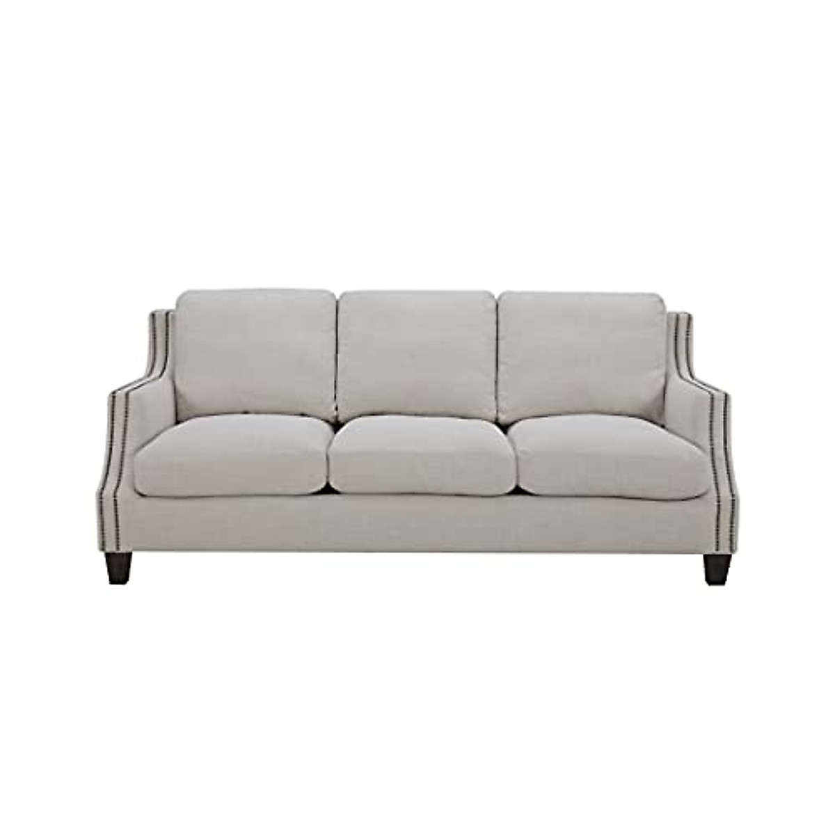 Amazon Brand – Stone & Beam Hina Classic Sofa Couch with Nailhead Trim, 87"W, Cream