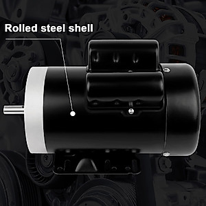 1.5HP Electric Motor General Purpose Single Phase Motor 1750RPM 56C 115/230V 5/8"Shaft Diameter CW/CCW TEFC IP55 60HZ