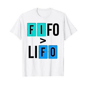 FIFO LIFO Math Accountant Finance CPA Bookkeeper Funny Cute T-Shirt