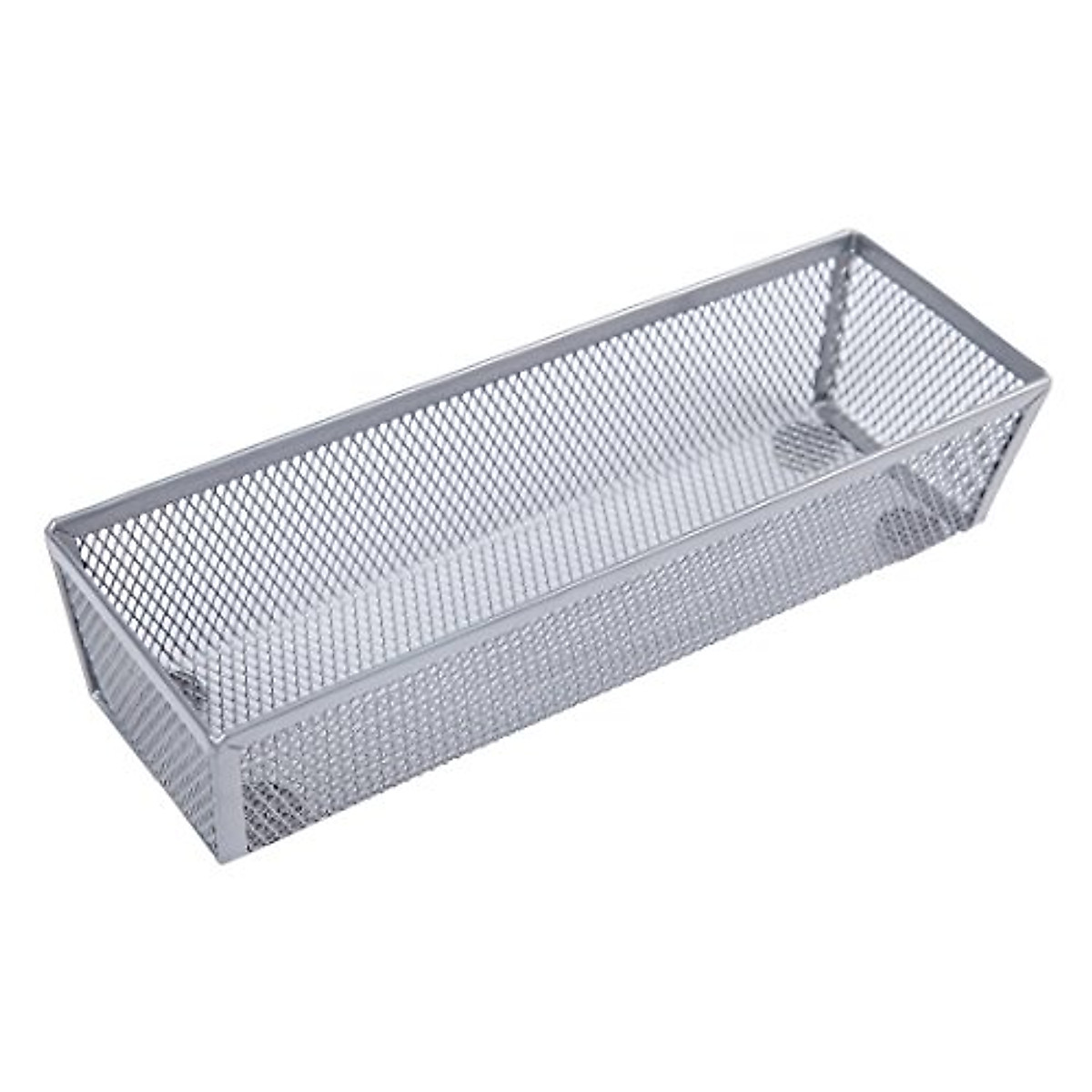 Finnhomy Mesh Drawer Organizer and Shelf Storage Bins School Supply Holder Office Desktop Cabinet Sliver 3" x 9"