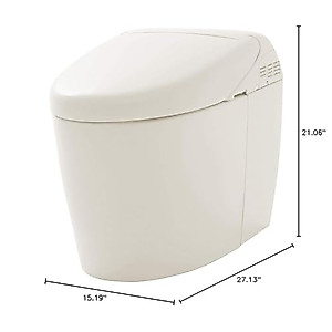 TOTO MS988CUMFG#01 NEOREST RH Dual Flush 1.0 or 0.8 GPF Toilet with Intergeated Bidet Seat and EWATER White-MS988CUMFG, Cotton White