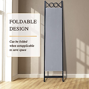 Room Divider,Folding Privacy Screen 4 Panels Portable Wall Divider Partition Room Dividers for Home Office Room Separation,Grey