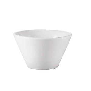 CAC China RCN-V46 Clinton 7-Ounce Super White Porcelain V Shaped Bowl, 4 by 4 by 2-1/4-Inch, 36-Pack