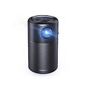  Nebula Capsule, by Anker, Smart Portable Wi-Fi Mini Projector, 100 ANSI lm Pocket Cinema, DLP, 360° Speaker, 100" Picture, 4-Hour Video Playtime, and App-Watch Anywhere (Renewed) 