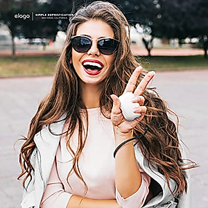 elago Clear Case Compatible with Apple AirPods Pro 2nd Generation Case Cover (2022), Strap Included, Protective Case, Transparent Shockproof, Supports Wireless Charging [Transparent]