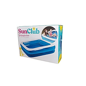 Amocane Inflatable Swimming Pool, L79 x W59 x H20 in, Family Swimming Pool with Electric Air Pump( Included ), for Backyard, Garden, Water Party