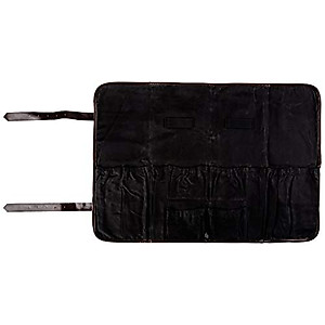 Barfly Mixology Roll Black with brown leather accents