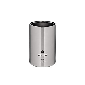 Snow Peak Shimo Can Cooler Vacuum-Insulated to Keep Canned Beverages Cold