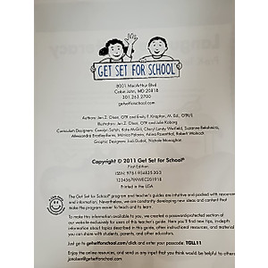 Handwriting Without Tears Get Set for School: Language and Literacy Pre-k Teachers Guide