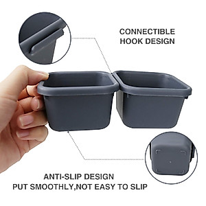 KeFanta 32 Pack Desk Drawer Organizers,Shallow Drawer Organizer Tray Dividers Separators Storage Bins Container for Office,Bathroom,Kitchen,Makeup Cabinet Vanity Dresser(Dark Grey)