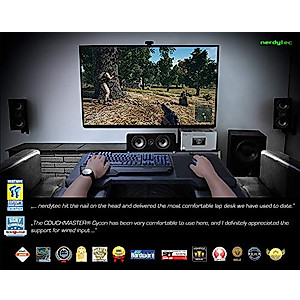 Couchmaster CYCON² Black Edition - Couch Gaming Desk for Mouse & Keyboard (for PC, PS4/5, Xbox One/Series X), Ergonomic lapdesk for Couch & Bed