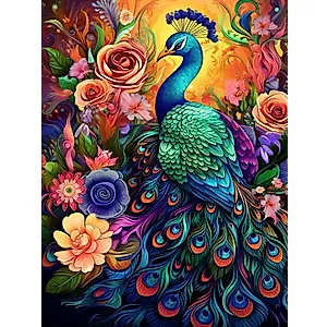 Bimkole 5D Diamond Painting Kits, Full Drill DIY Rhinestone Embroidery Set Paint with Diamonds Art by Number Kits Cross Stitch Home Wall Craft Decoration (12x16 inch)#b11258