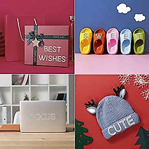 Locacrystal 34Pcs Bling Rhinestone Alphabet Letter Stickers, A-Z Letters Self-Adhesive hotfix Crystal Rhinestones Word Stickers for Cars Arts Crafts Clothing DIY Decoration(White/Silver)