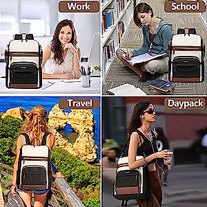 Laptop Backpack Women Travel Bag - 15.6 Inch Convertible Computer Backpack Purse for Women Fashion Nurse Work School Bags Waterproof Daypack Anti Theft Teacher Bookbag for Ladies College Business