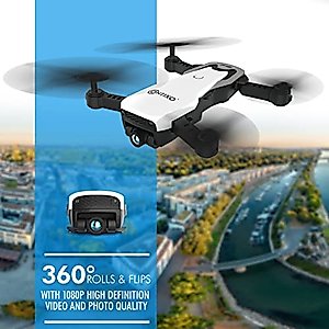 Contixo F16 FPV Drone with Camera for Kids - 2.4G RC Quadcopter Drones for Kids and Beginners with 6-Axis Gyro, 1080P HD Camera, Follow Me Mode, Gesture Control, Headless Mode, WiFi, 2 Batteries