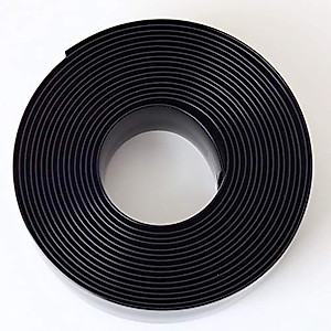 Black 2" Wide 20' Length Chair Vinyl Strap Strapping for Patio Lawn Garden Outdoor Furniture Matte Finish Color